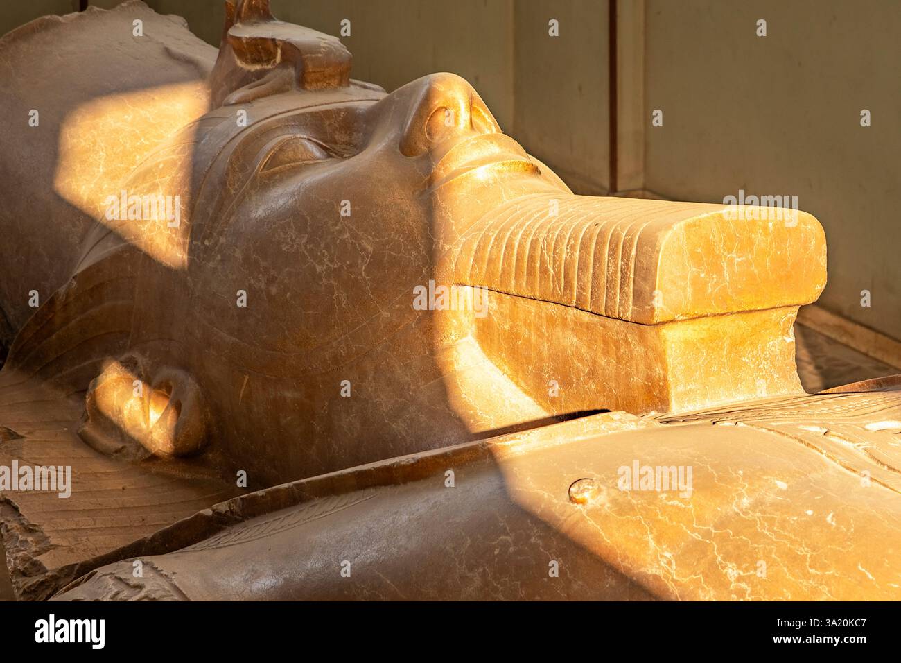 Memphis, Egypt; January 20, 2024: See the impressive Ramses II Colossus ...