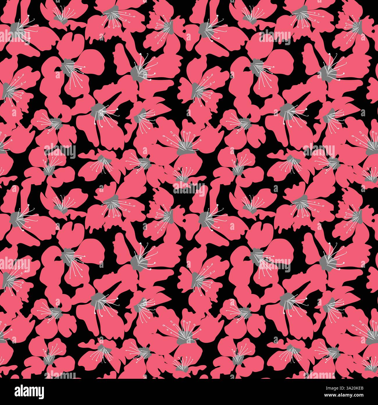 Almond Floral pattern, almond flowers Seamless pattern of enchanting ...