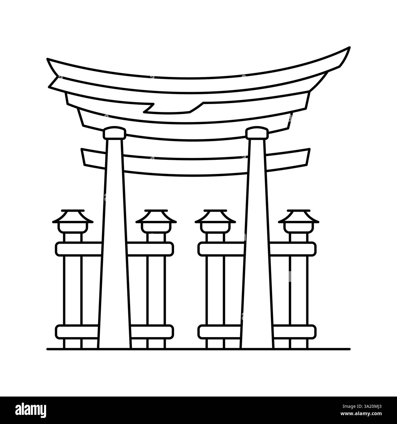 Understanding The Torii Gate Icon Stock Vector Image & Art - Alamy