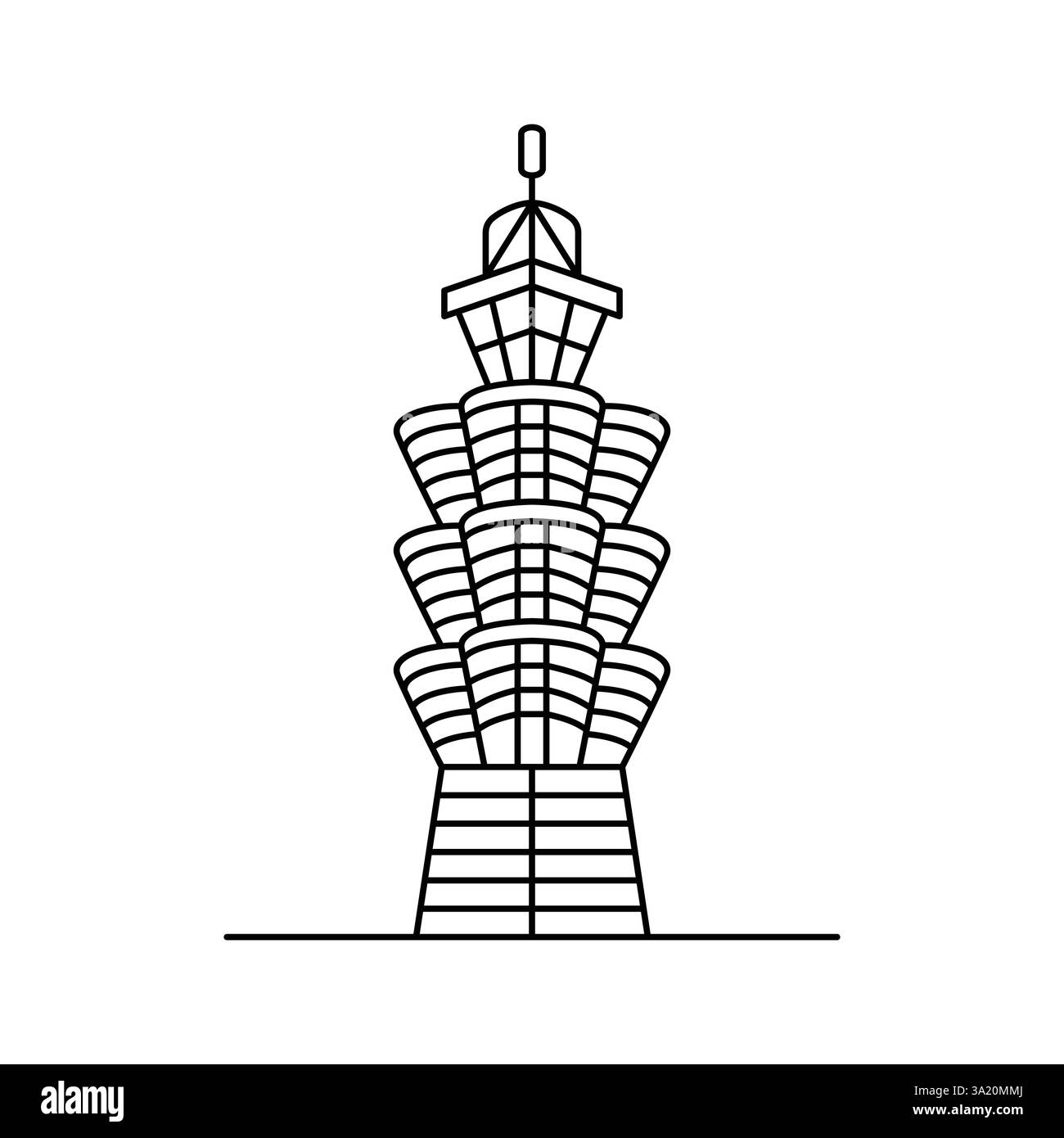 Super tall skyscraper in Taipei, Taiwan, taipei 101 vector design Stock ...