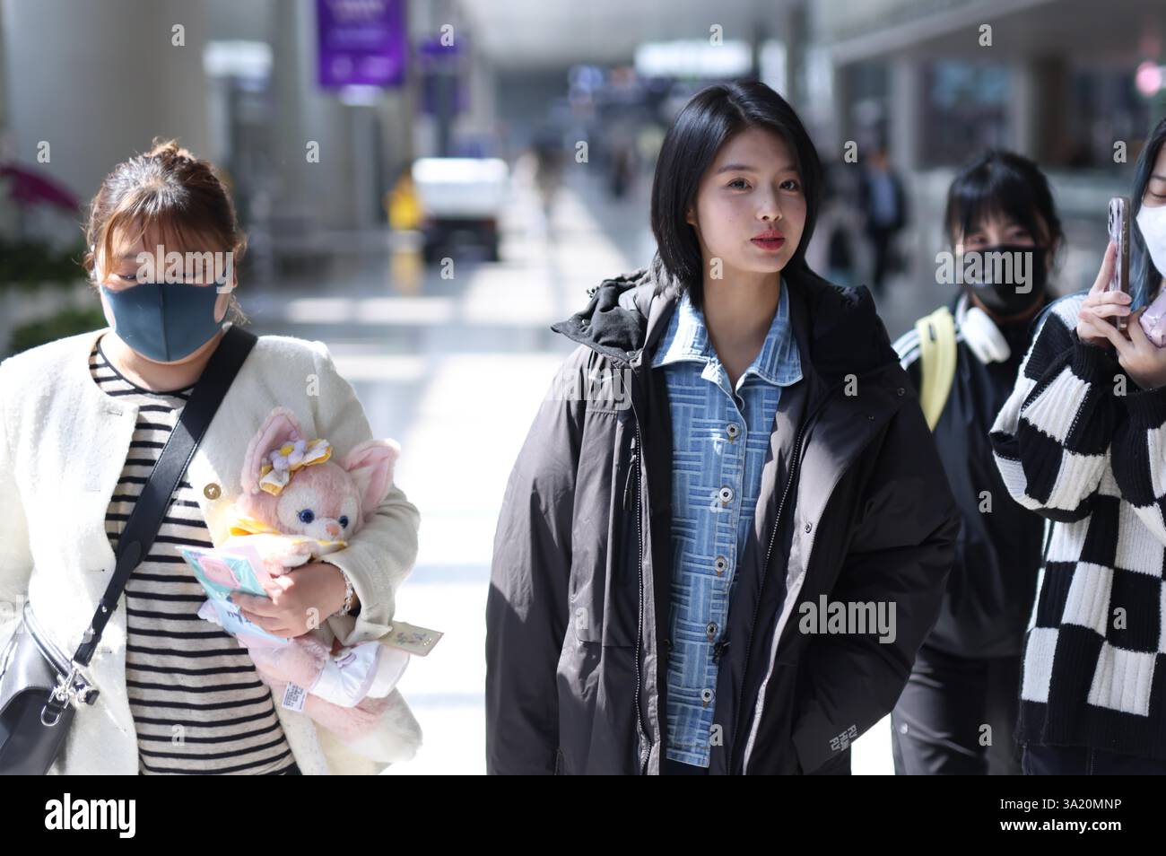 Chinese actress Ai Mi appears at the airport in Shanghai, China, 8 ...
