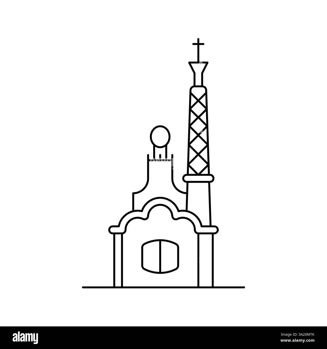 Mosaics guell park parc guell Stock Vector Images - Alamy