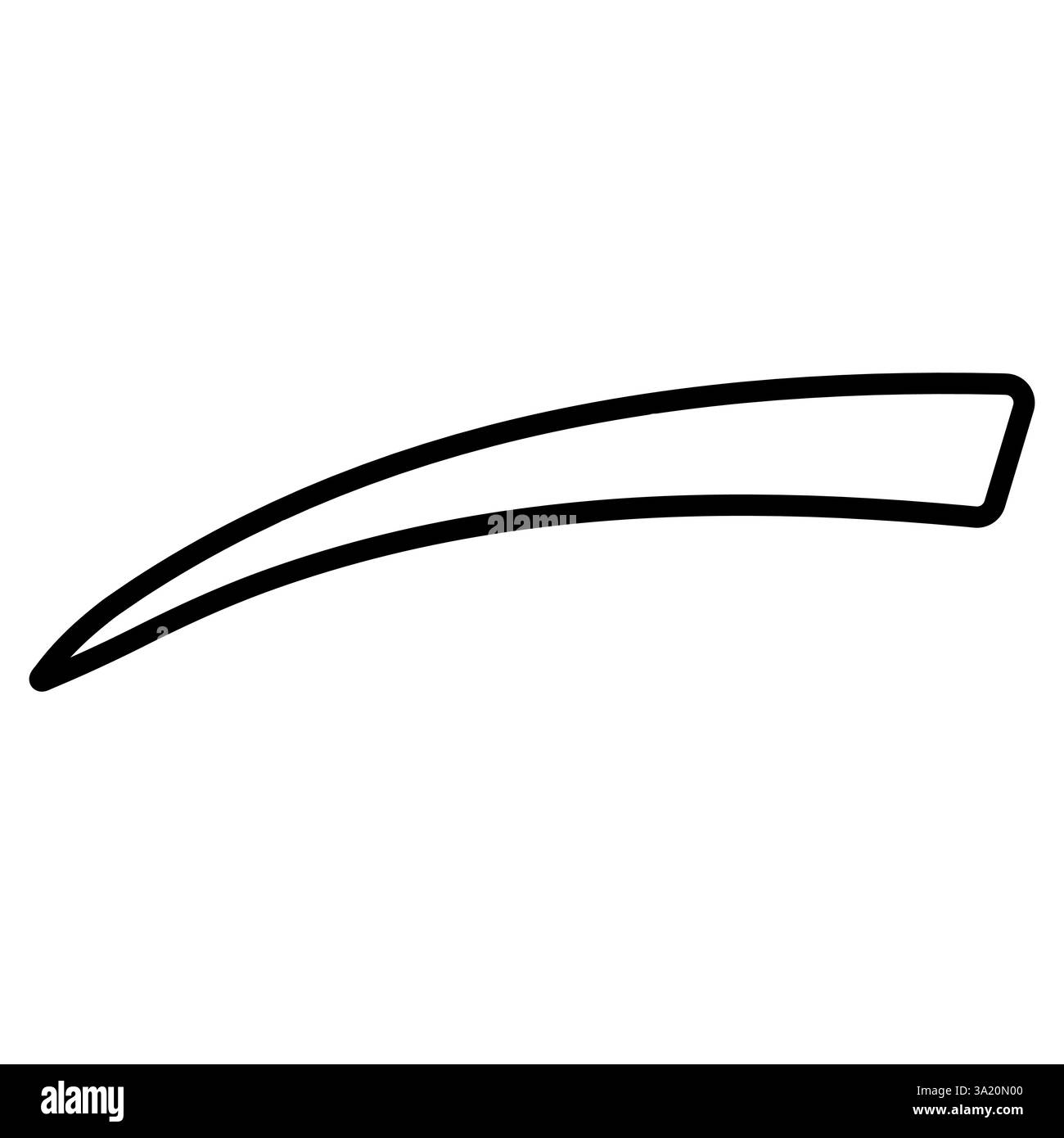 Elegant Curved Eyebrow gracefully curved eyebrow shape black outline ...