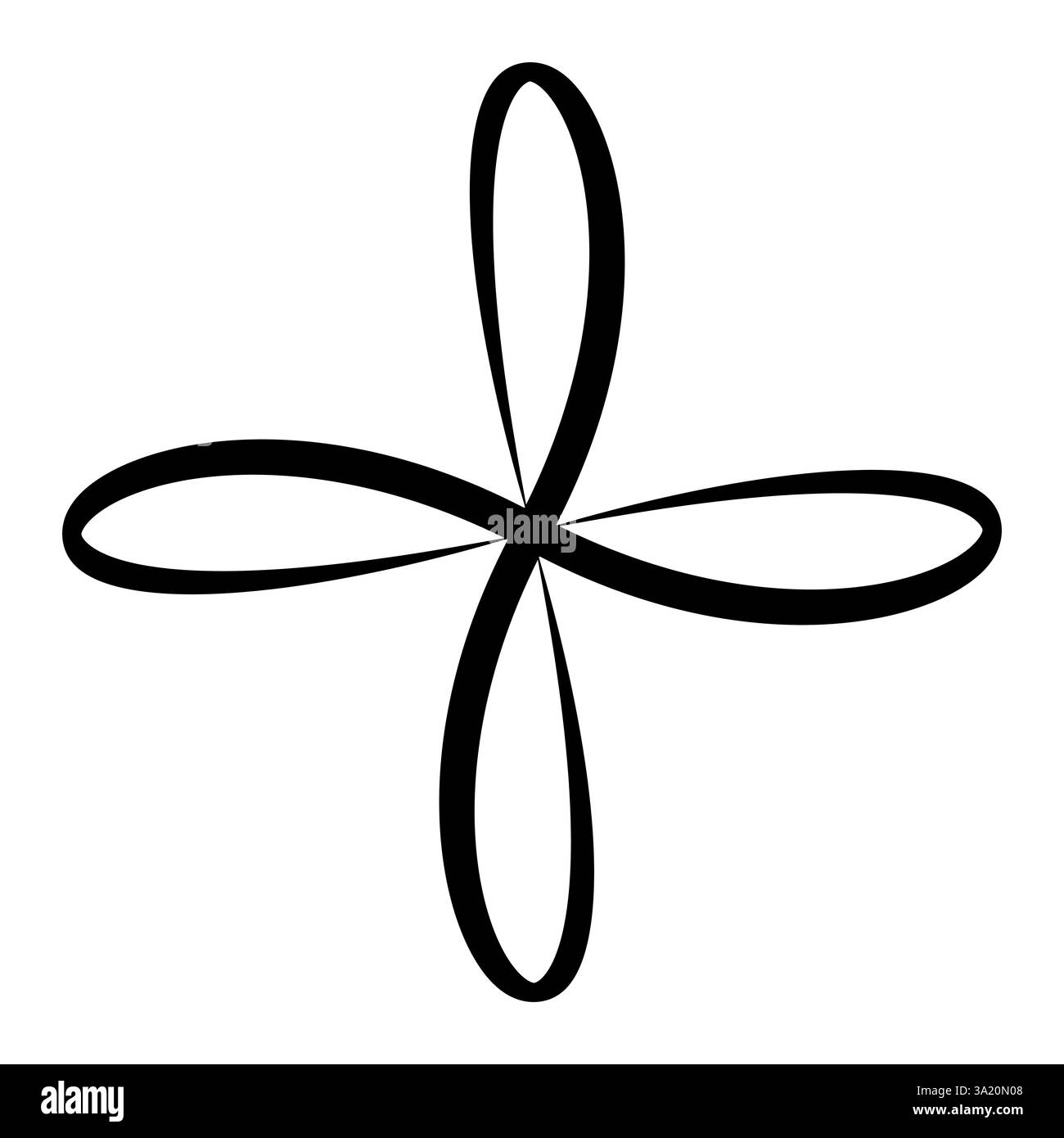 Twisted Harmony abstract black knot symbol double infinity Stock Vector ...
