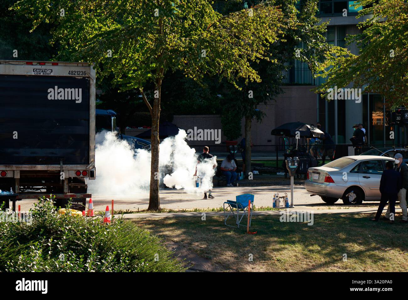 Vancouver, Canada - July 20,2021: Behind-the-scenes of Supergirl TV ...