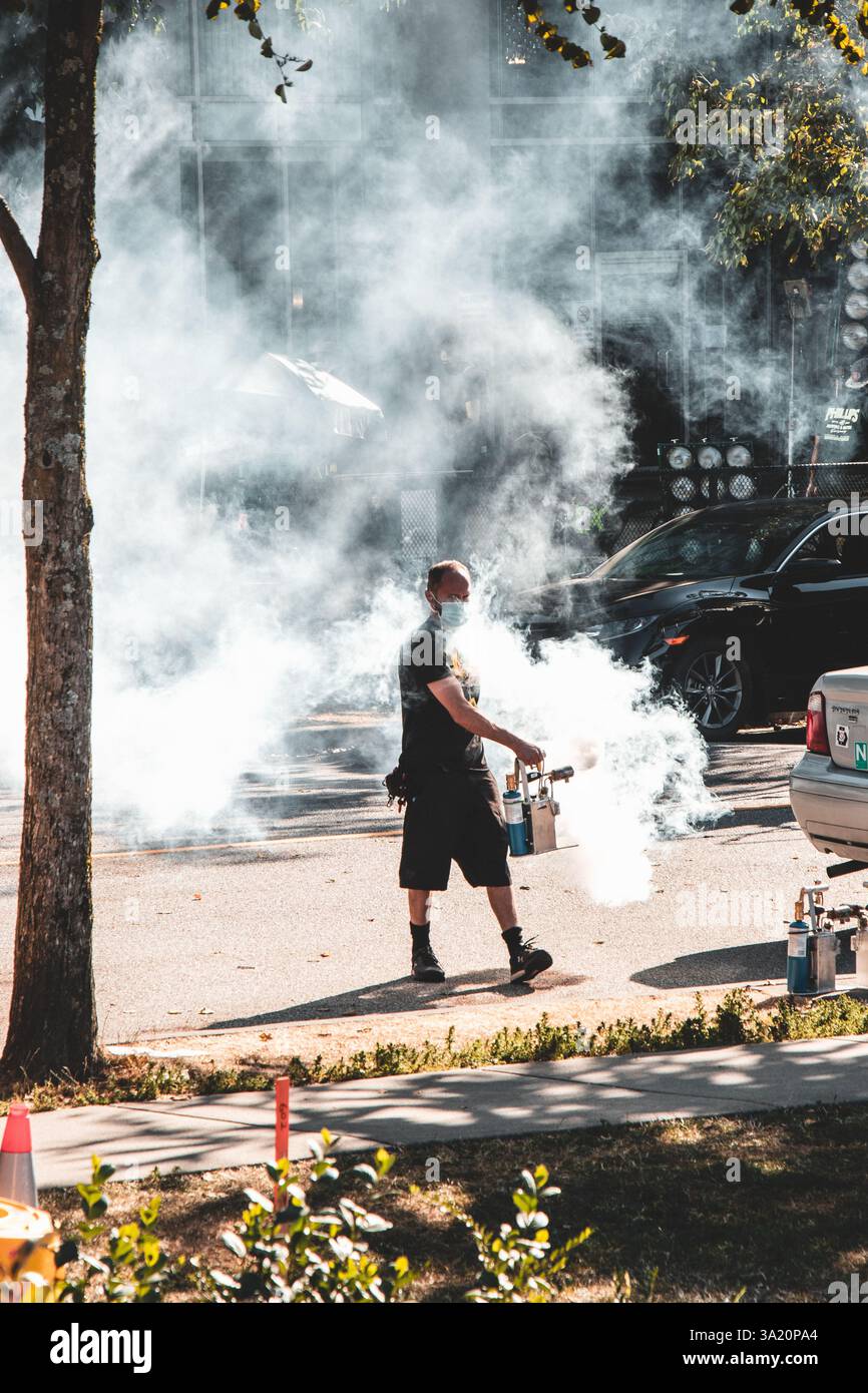 Vancouver, Canada - July 20,2021: Behind-the-scenes of Supergirl TV ...