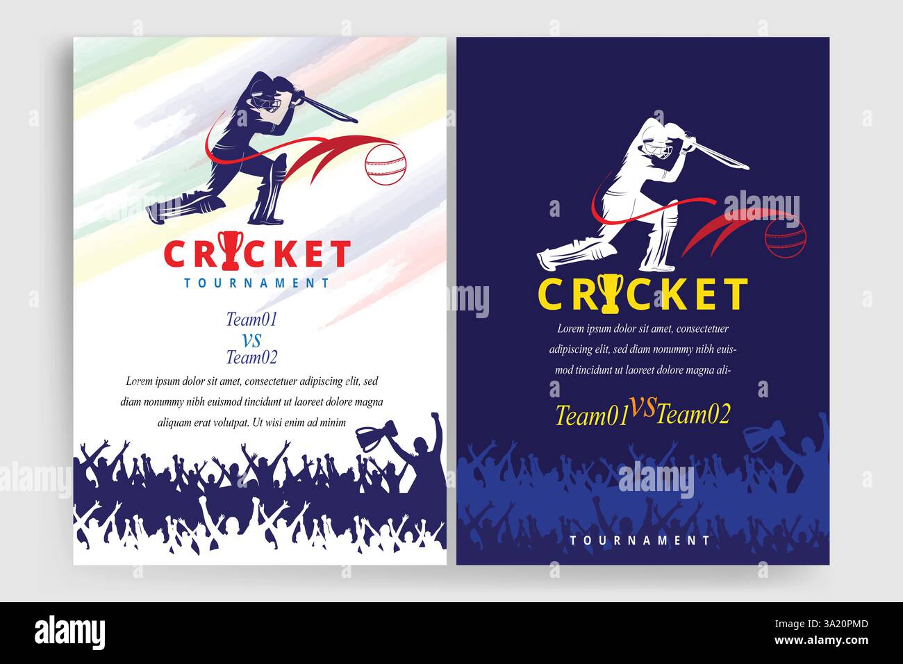 Cricket tournament invitation design template Stock Vector Image & Art ...