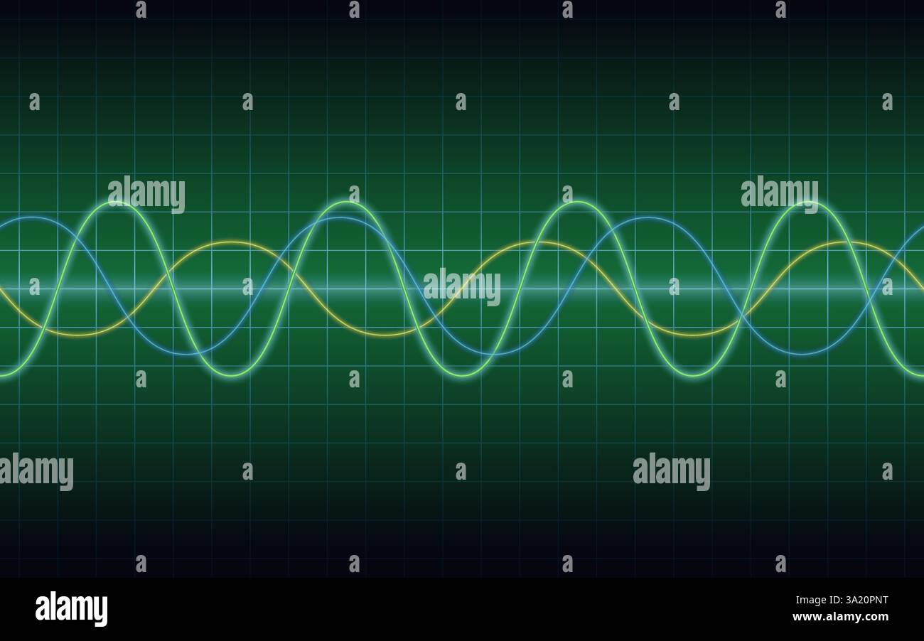 Seamless Vector Waveform Background Illustration With Text Space ...