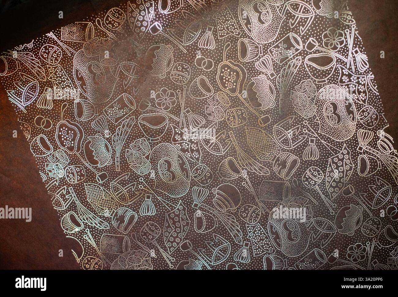 Photo shows one of the 120,000 stencils stored int the workshops ...
