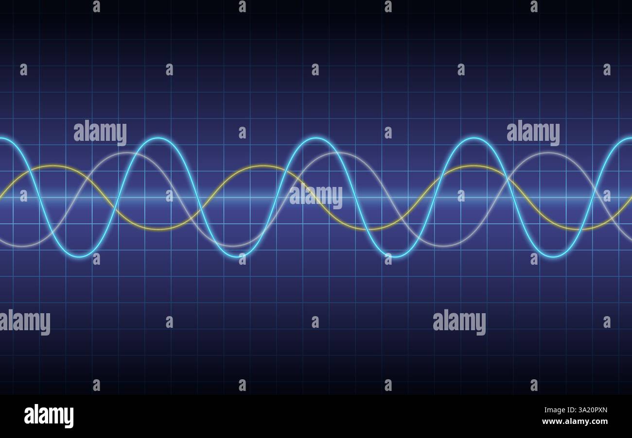 Seamless Vector Waveform Background Illustration With Text Space ...