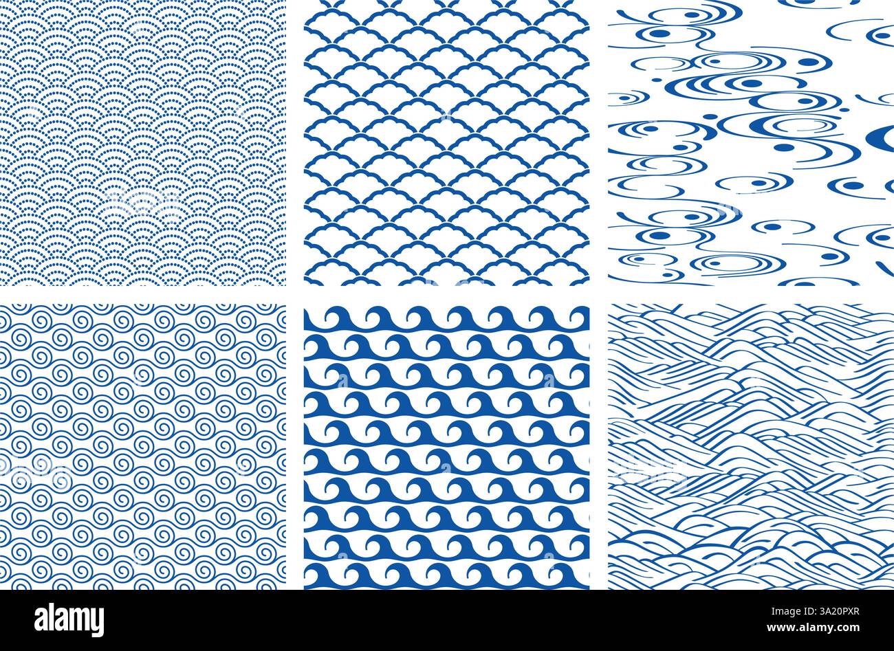 Horizontally And Vertically Repeatable Vector Seamless Japanese Vintage ...