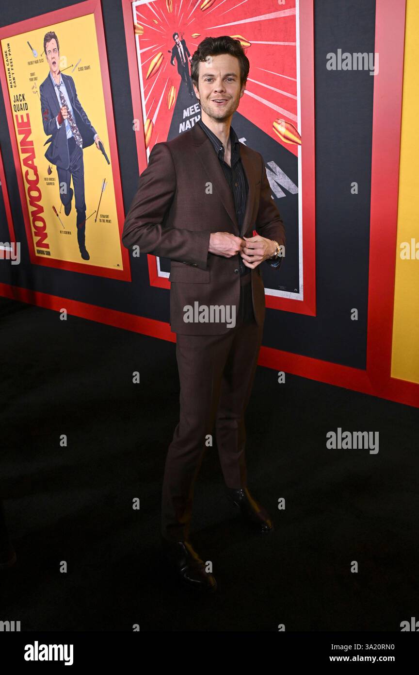 Jack Quaid bei der Premiere des Kinofilms 'Novocaine / Mr. No Pain' im ...