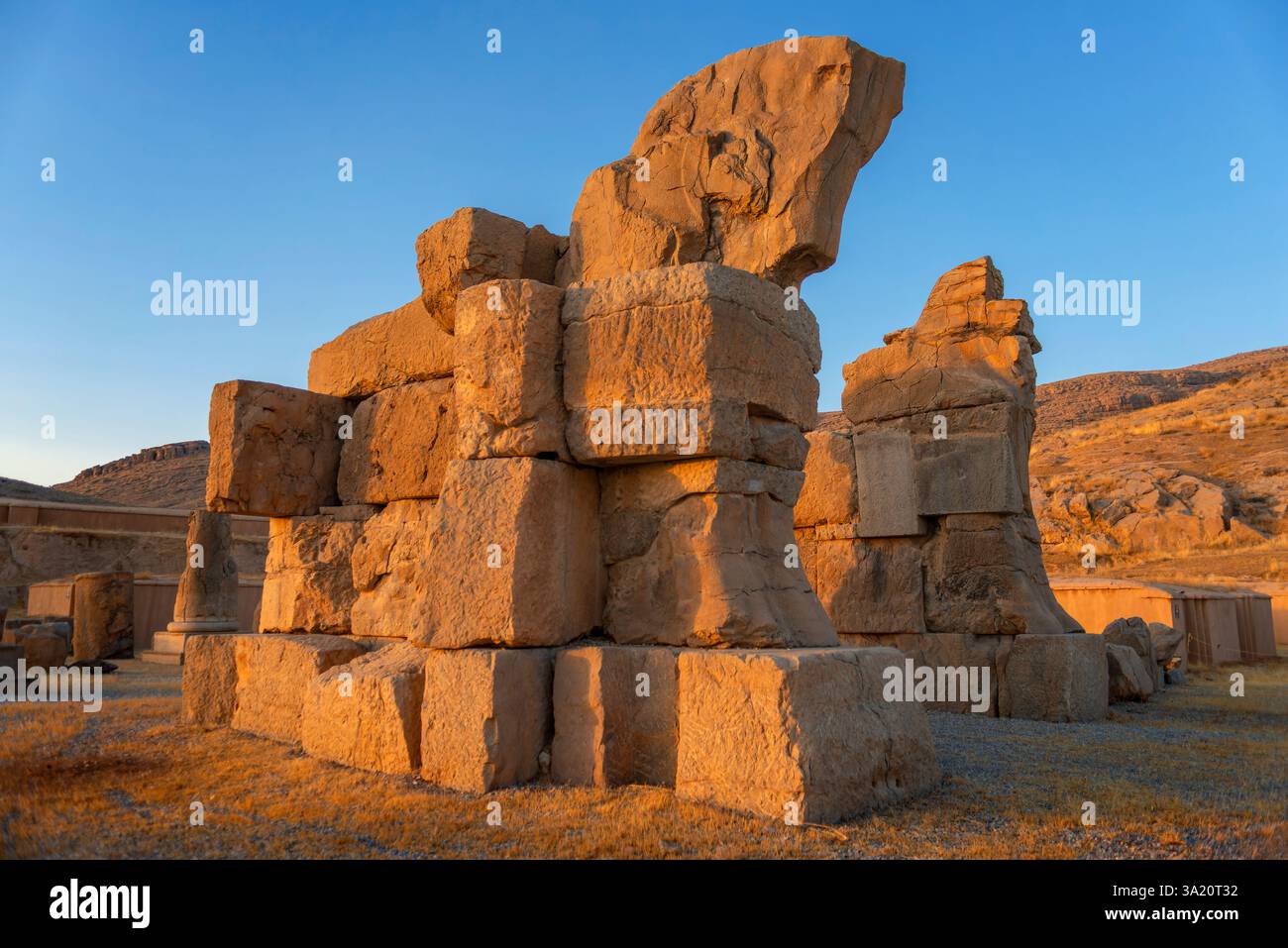Guardian horse sculpture at Apadana palace, Persepolis, UNESCO World ...