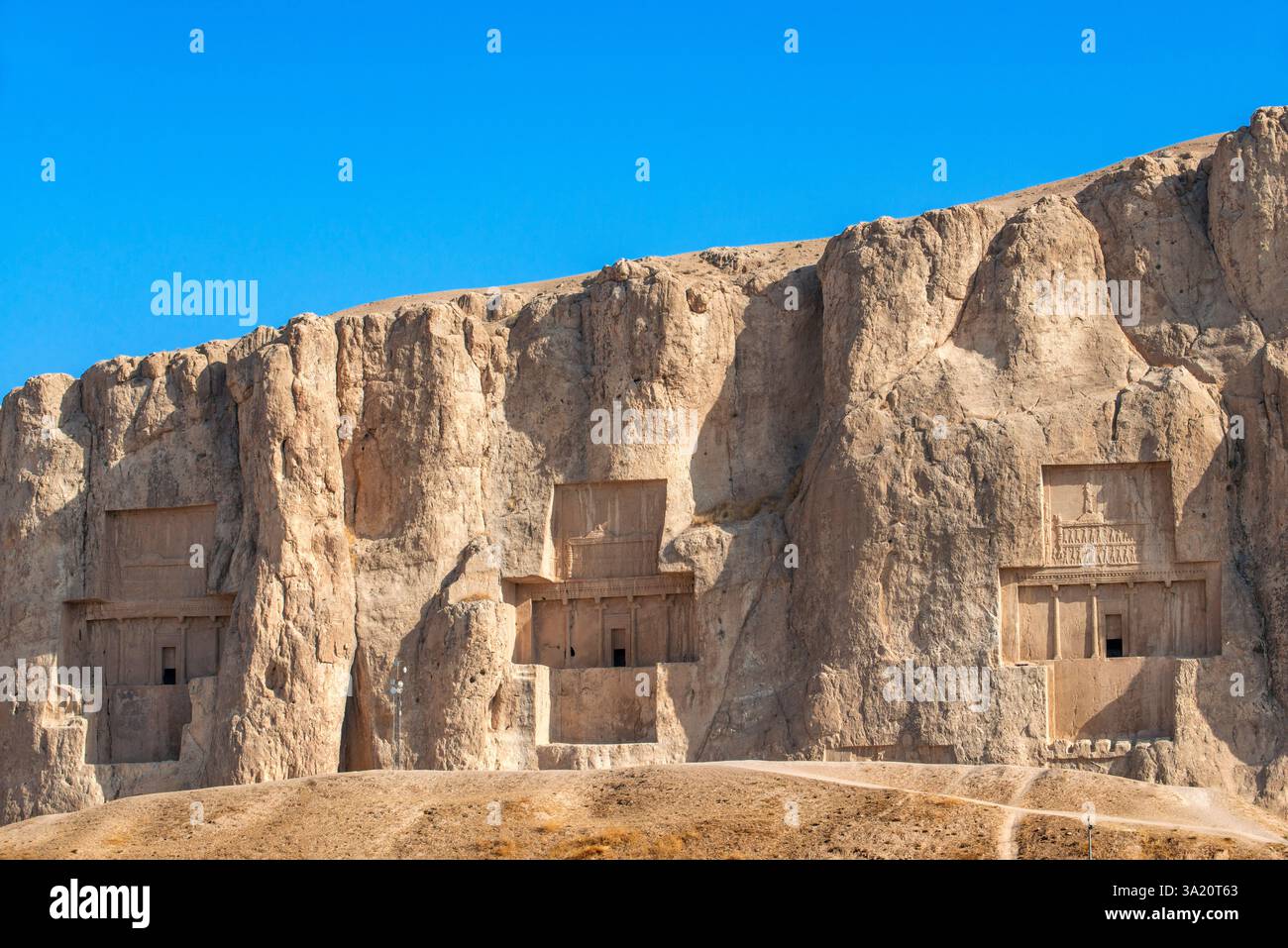 Naqsh-e Rustam necropolis by Perseopolis in Shiraz is an ancient site ...