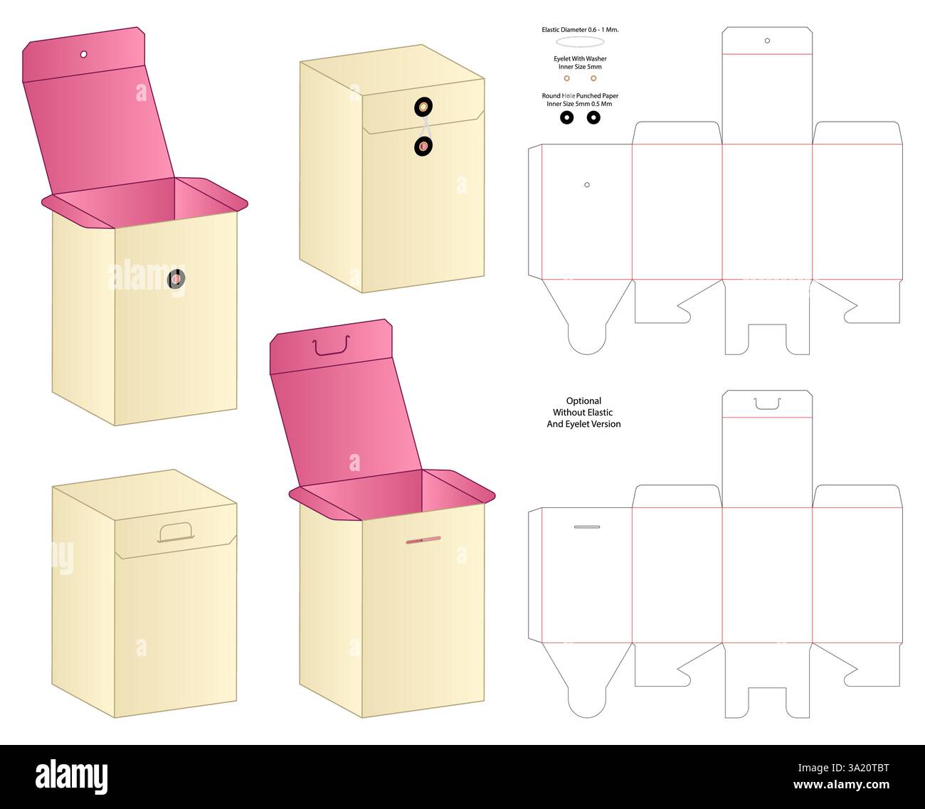 Box Packaging Die Cut Template Design 3d Mock Up Stock Vector Image