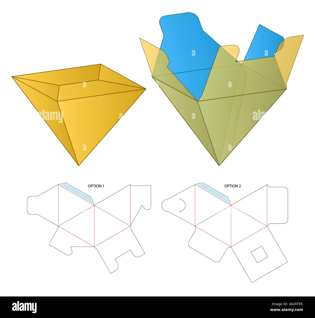 Box Packaging Die Cut Template Design 3d Mock Up Stock Vector Image