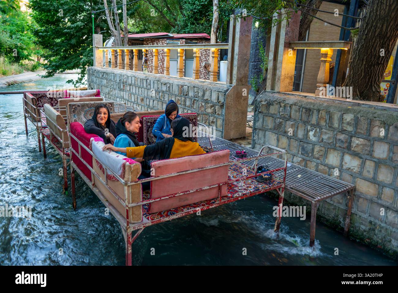Local bar and restaurant in the Bisotun World Heritage Site, Kermanshah ...
