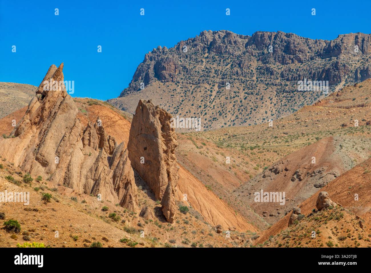 Assassins castle in the Alamut valley ruined mountain fortress, Iran ...