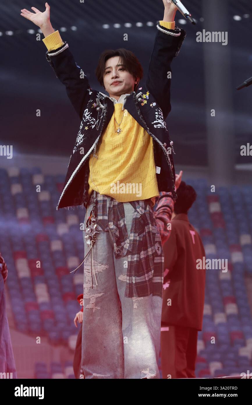 Chinese singer Bo Yuan attends an activity in Chengdu City, southwest ...