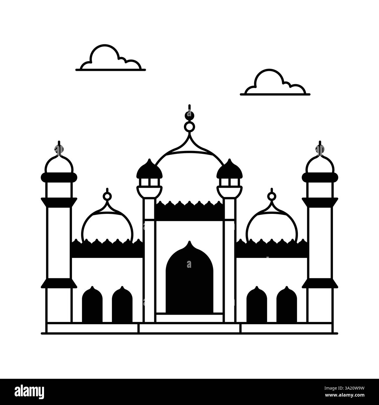 Mosque in lahore pakistan Cut Out Stock Images & Pictures - Alamy