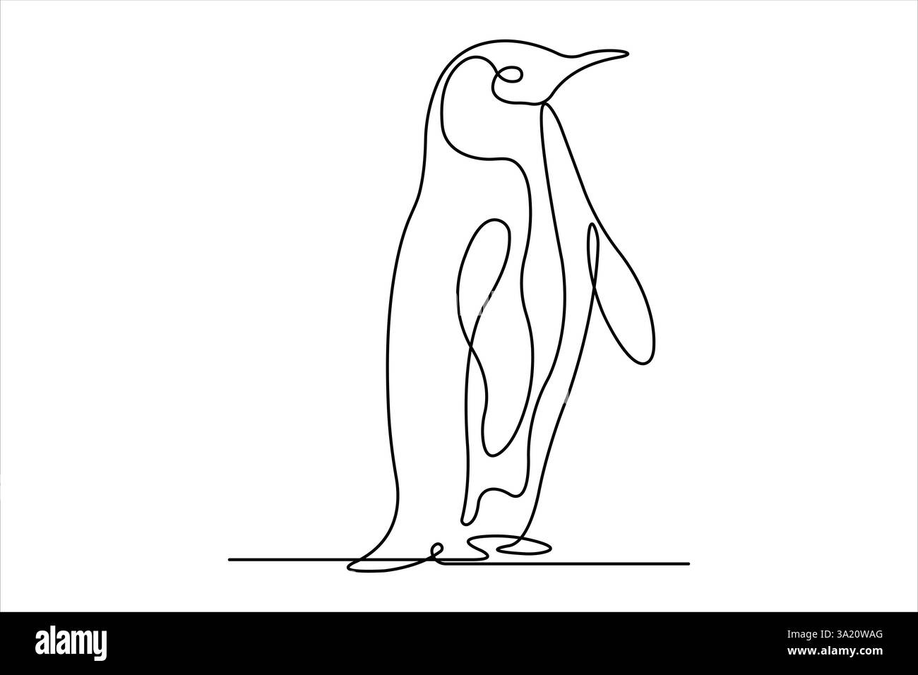 Penguin continuous one line art drawing of vector Stock Vector Image ...