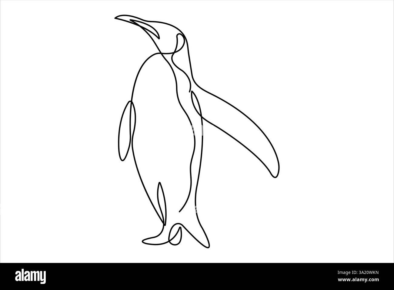 Penguin continuous one line art drawing of vector Stock Vector Image ...