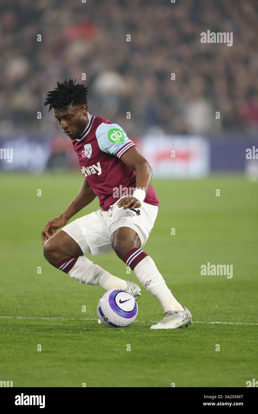 London, UK. 10th Mar, 2025. Mohammed Kudus (WHU) at the West Ham United ...