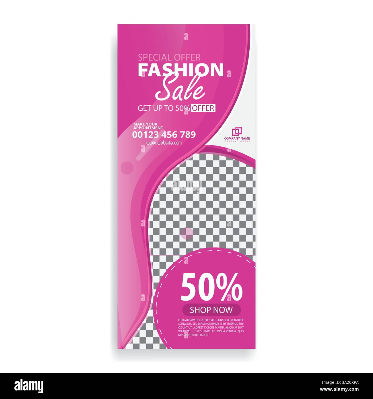 Fashion and sale creative roll up banner design template Stock Vector ...