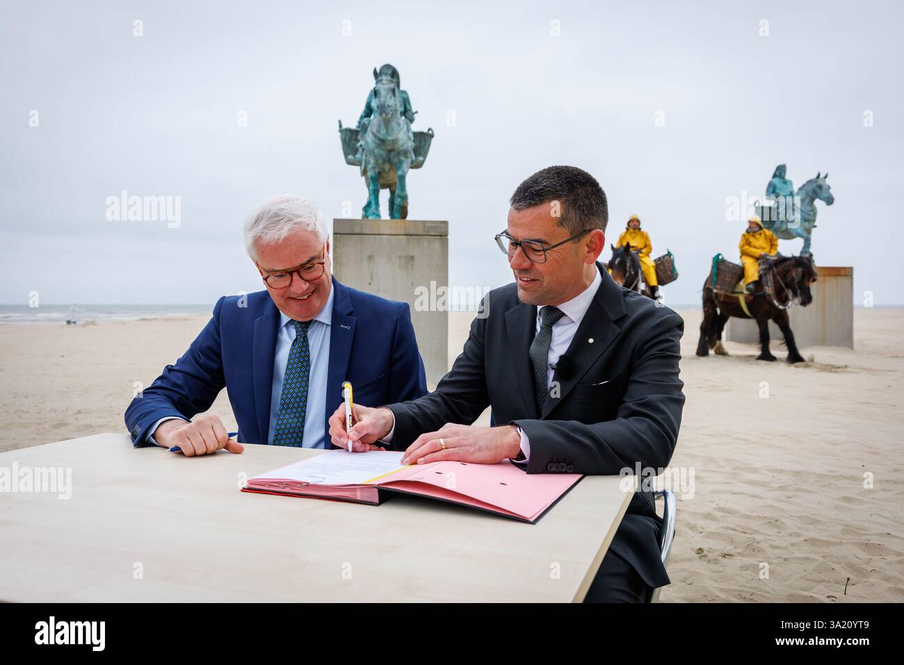 West-Flanders province governor Carl Decaluwe and Koksijde mayor Sander ...