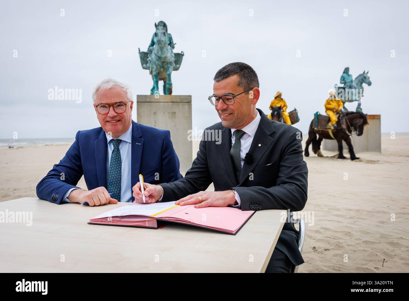 West-Flanders province governor Carl Decaluwe and Koksijde mayor Sander ...