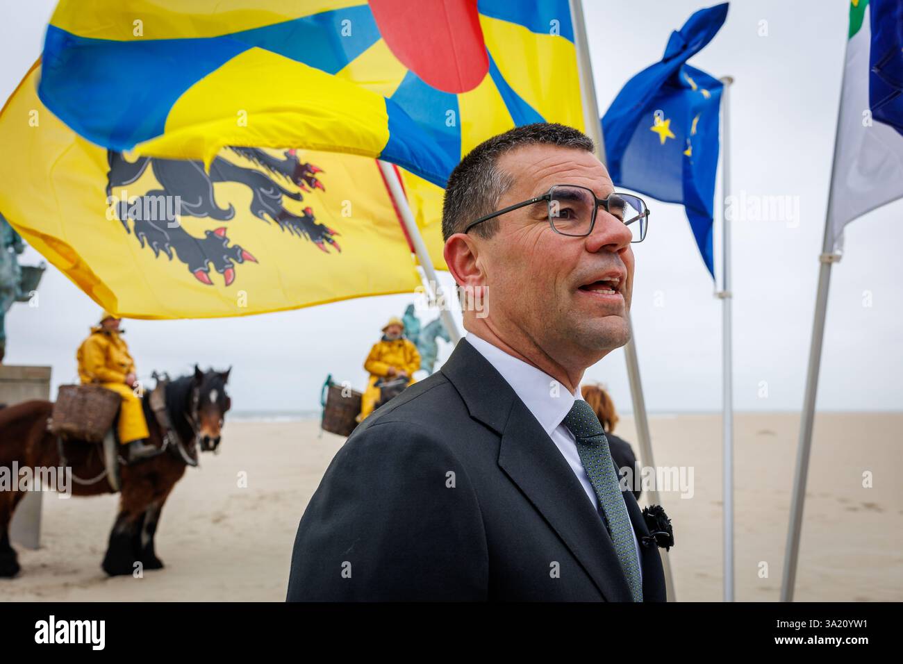Koksijde mayor Sander Loones pictured during the oath taking ceremony ...