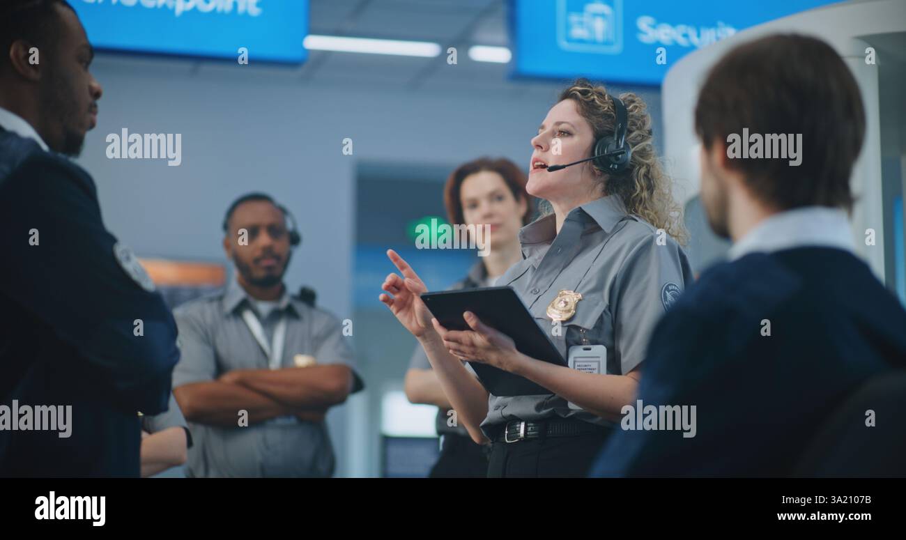 Planning session airport security staff hi-res stock photography and ...