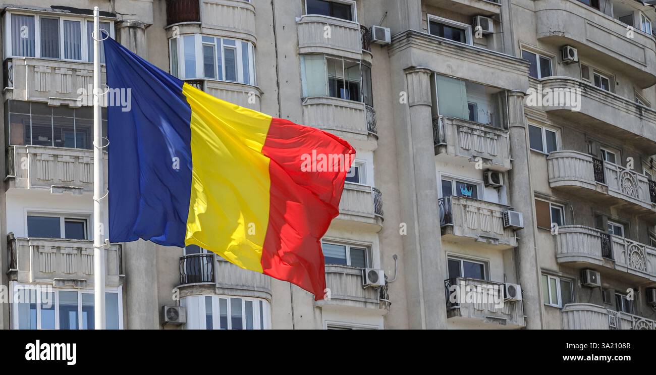 Vibrant colors romanian flag hi-res stock photography and images - Alamy
