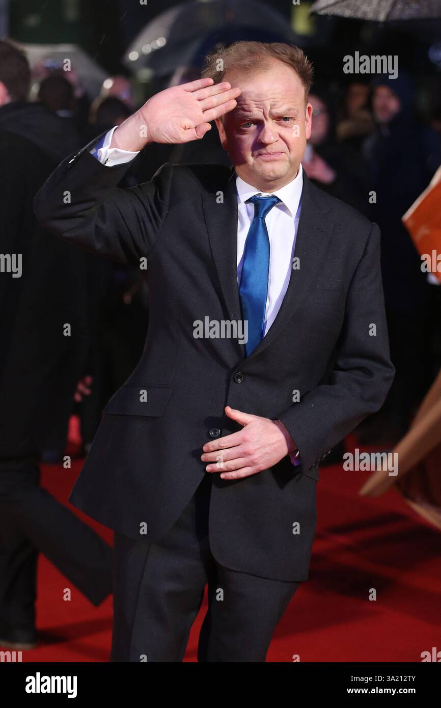 Toby Jones arrives at the World premiere of Dad's Army in London on 26 ...