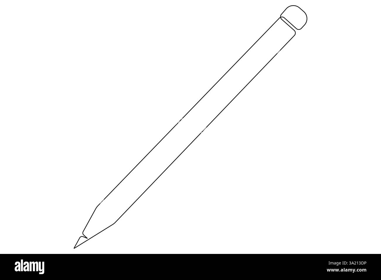 Continuous single line art drawing of pencil thin Line illustration ...