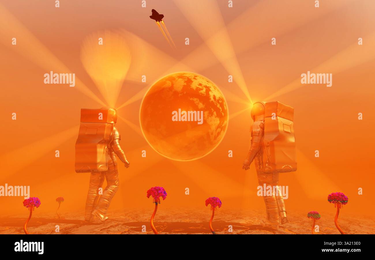 Fantasy planet space landscape hi-res stock photography and images - Alamy