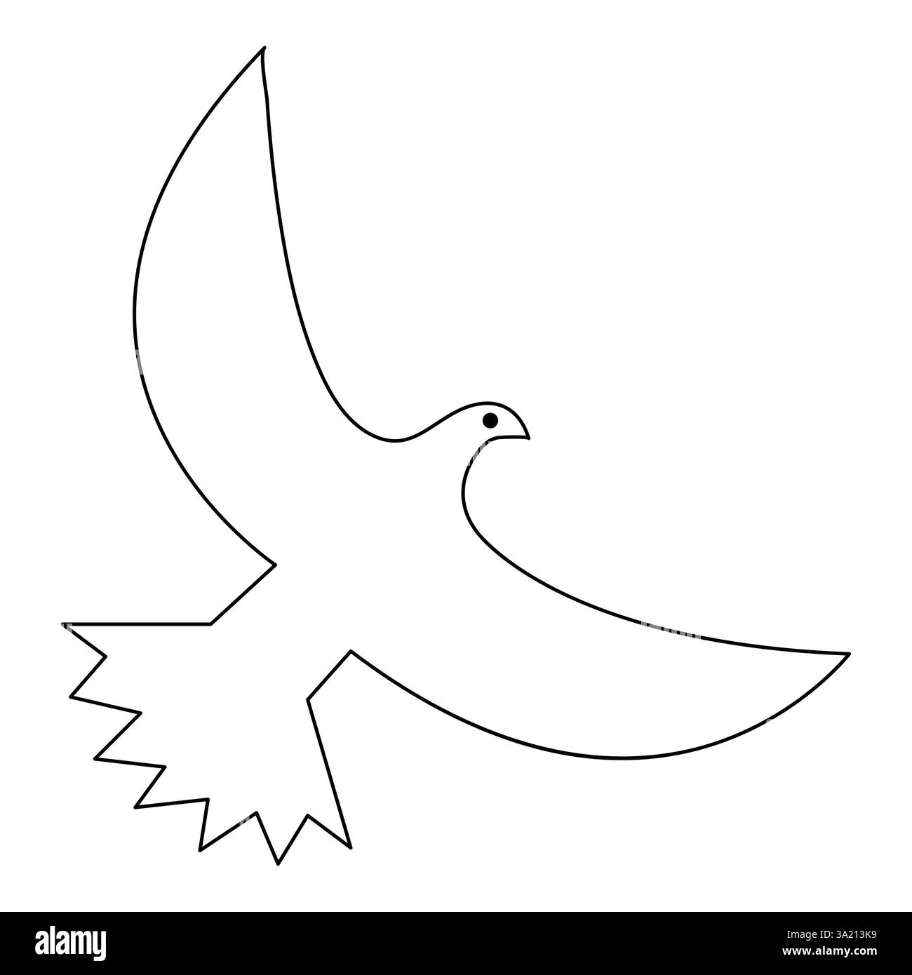Continuous one line art drawing pet pigeon outline vector illustration ...