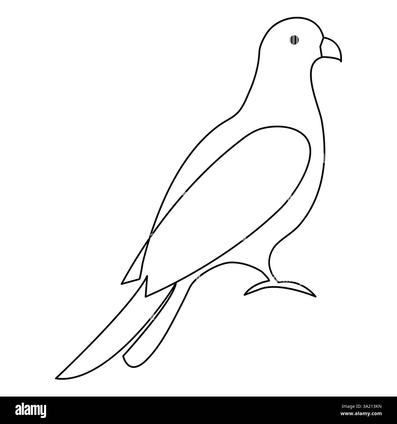 Continuous one line art drawing pet pigeon outline vector illustration ...