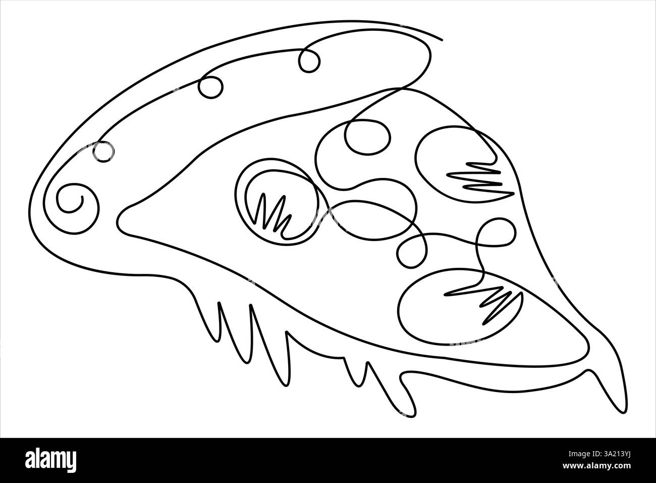 Tasty sliced pepperoni cartoon vector Black and White Stock Photos ...