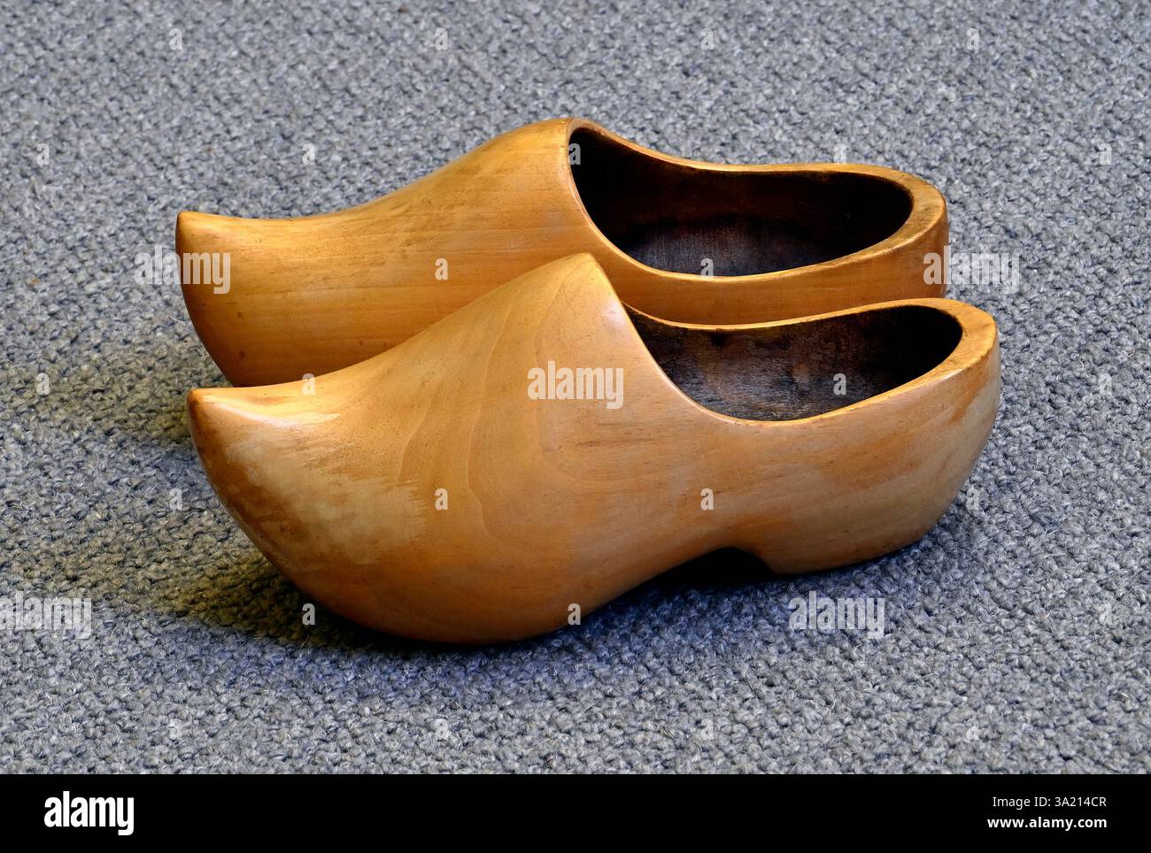 A pair of Dutch Klompen. Wooden whole-foot clogs. Netherlands Stock ...