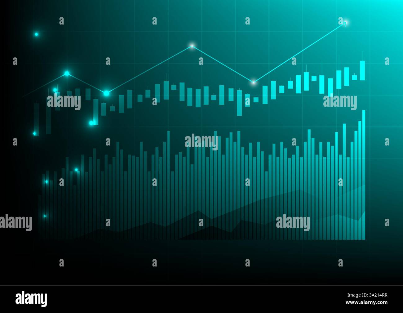 Stock market or forex trading graph and candlestick chart suitable for ...