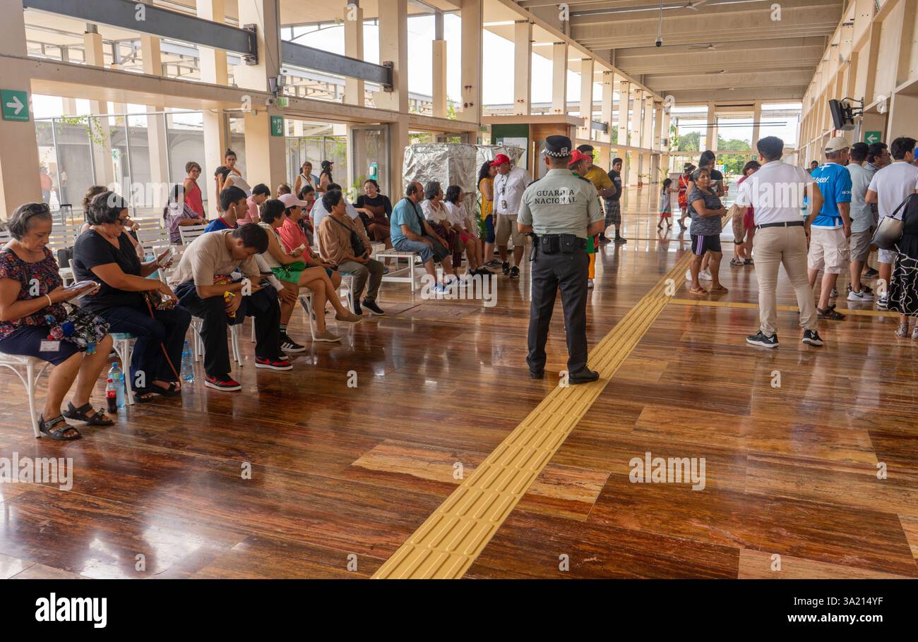 Passengers at Maya Train / Tren Maya new rail route connecting Mayan ...
