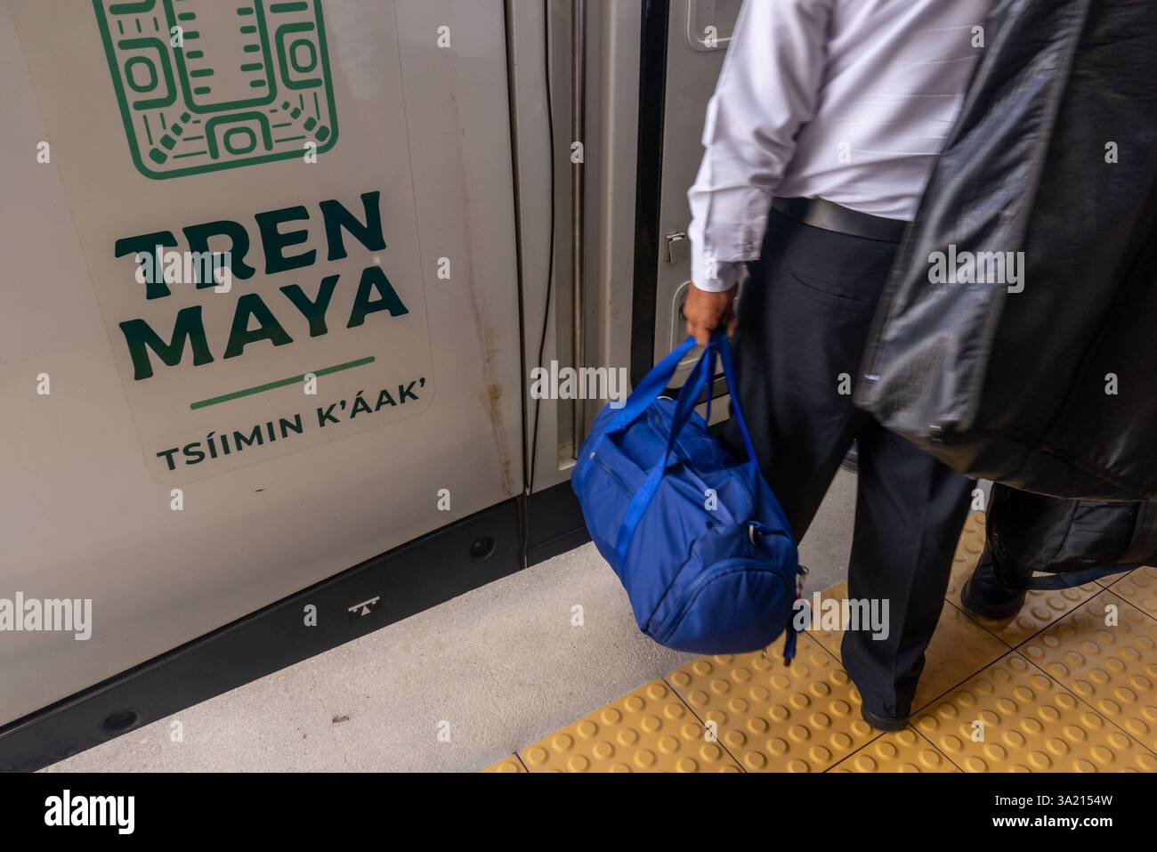 Passengers at Maya Train / Tren Maya new rail route connecting Mayan ...