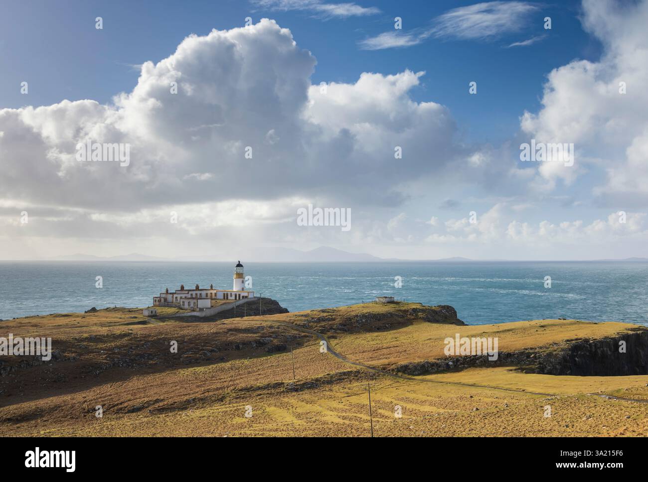 Neist Point Lighthouse on the Isle of Skye, Scotland. Winter (February ...