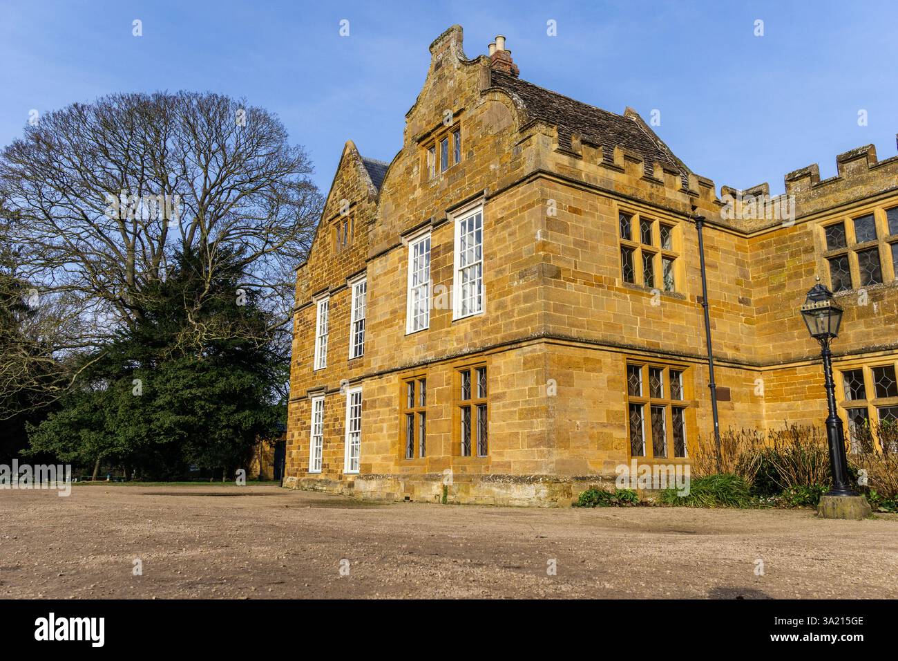 Delapre Abbey, a 16th century house built on the site of a nunnery ...