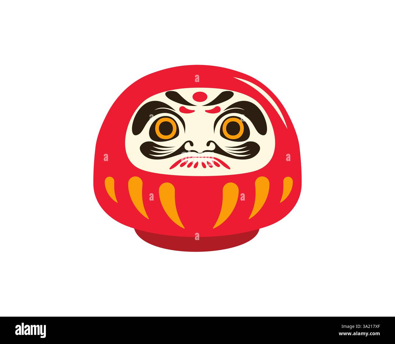 Daruma Doll Vector Illustration. Traditional Japanese Symbol of ...