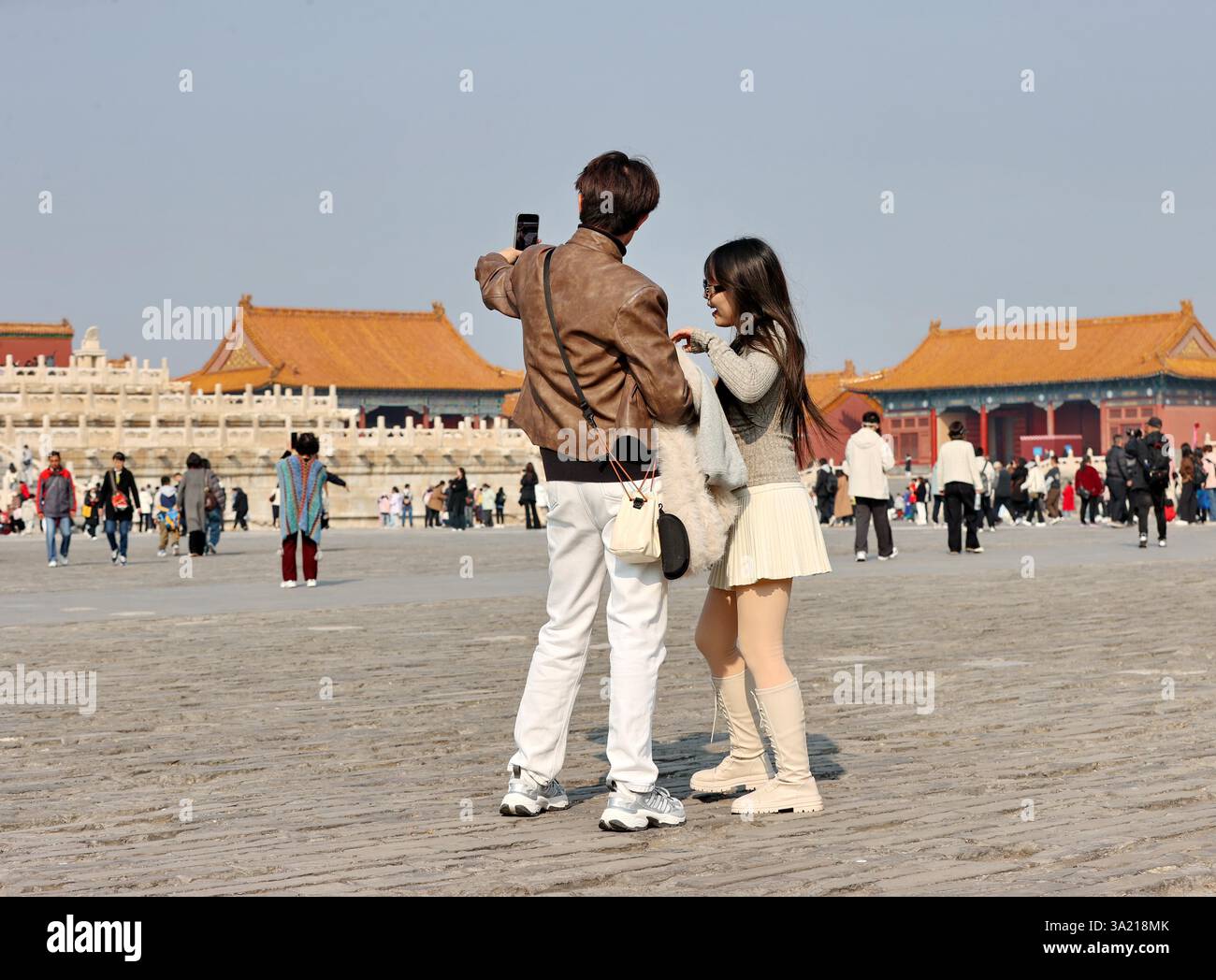 Tourists visit the Forbidden City in Beijing, China, 8 March, 2025 ...