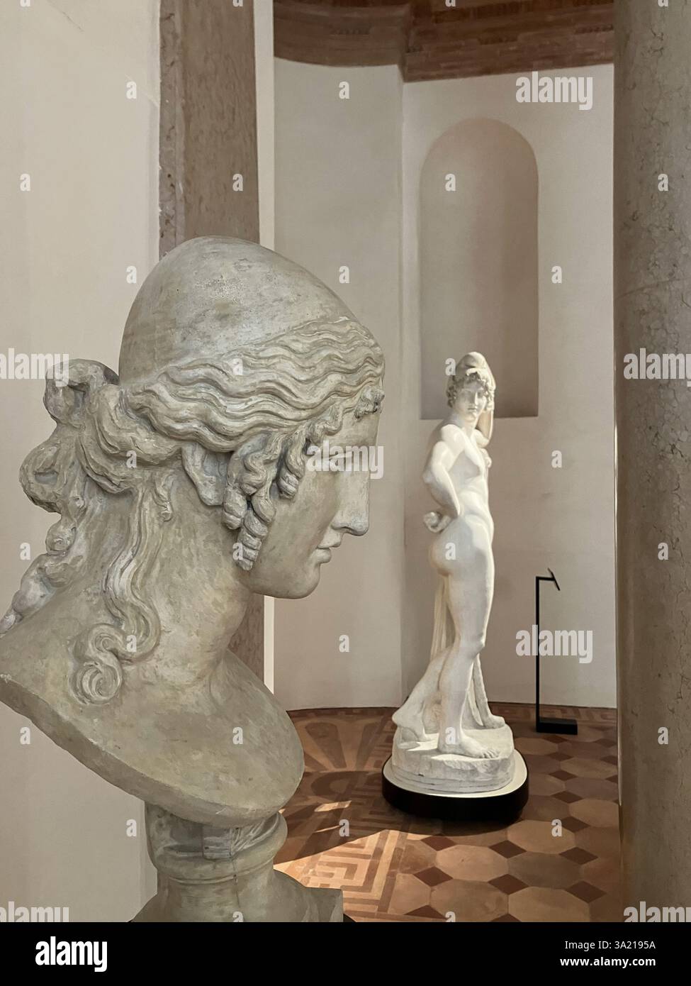 Bust of Helen and the statue of Paris by Antonio Canova, material ...