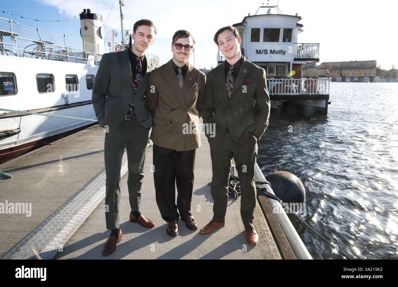 STOCKHOLM 2025-03-03 The Finnish group KAJ, photographed in Stockholm ...