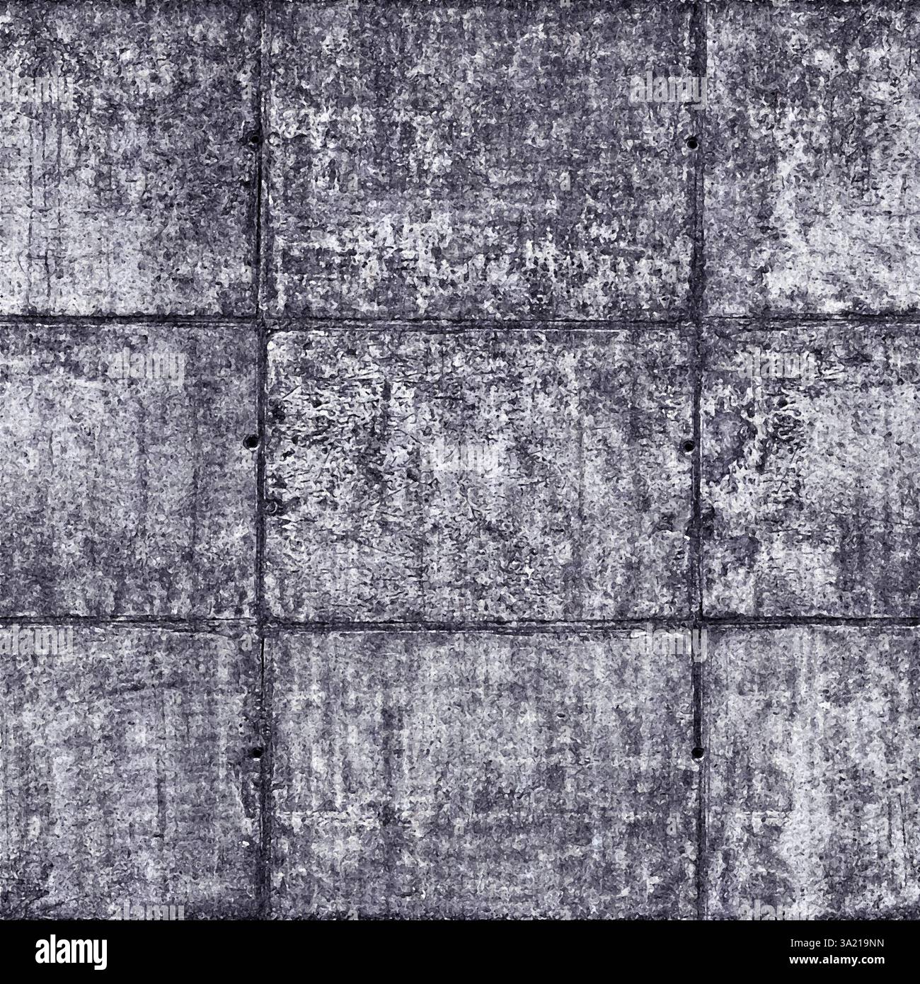 Seamless concrete wall texture with visible joints and rivets, forming ...